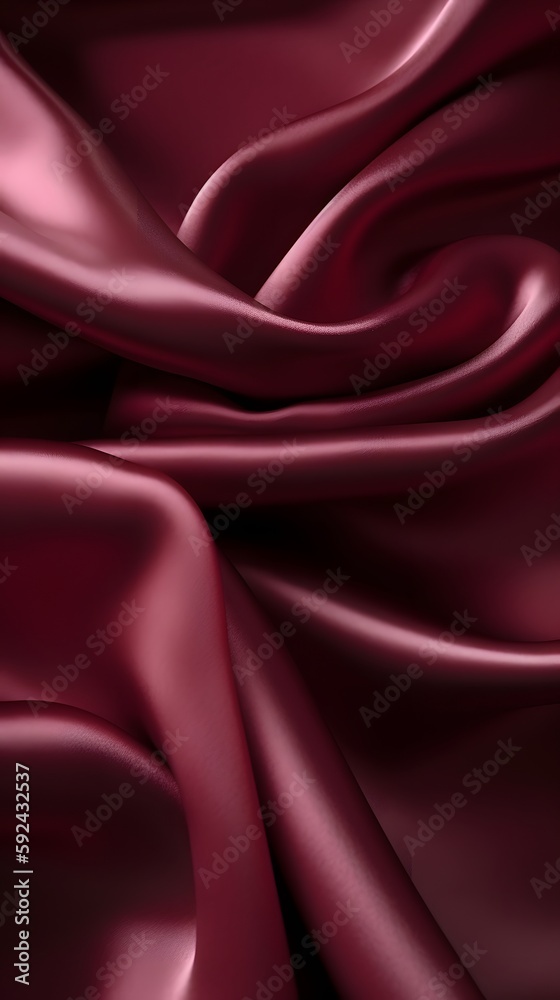 Realistic satin silk in burgendy wine color, smooth and shiny ...