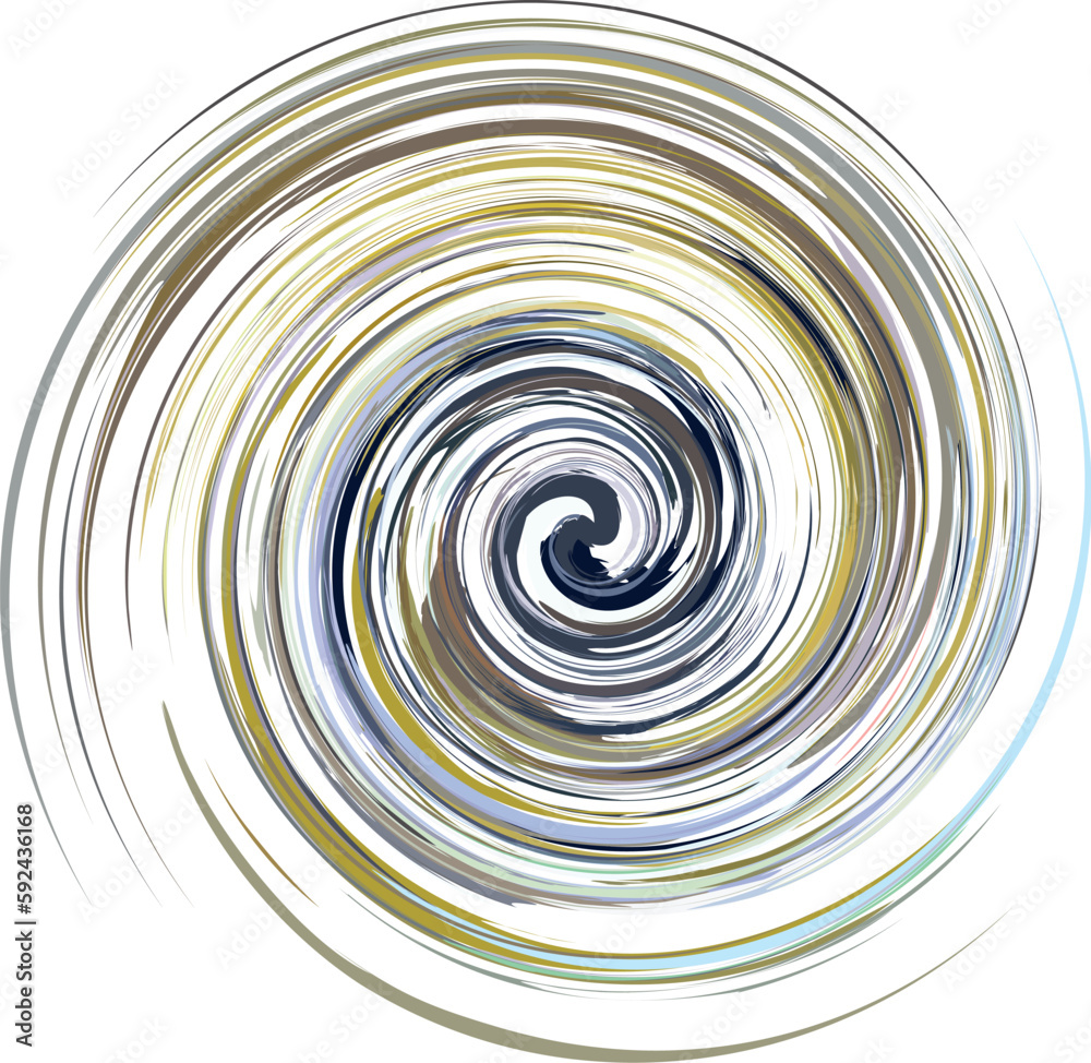 Abstract swirl shape for prints on T-shirts or textiles. Vortex symbol ...