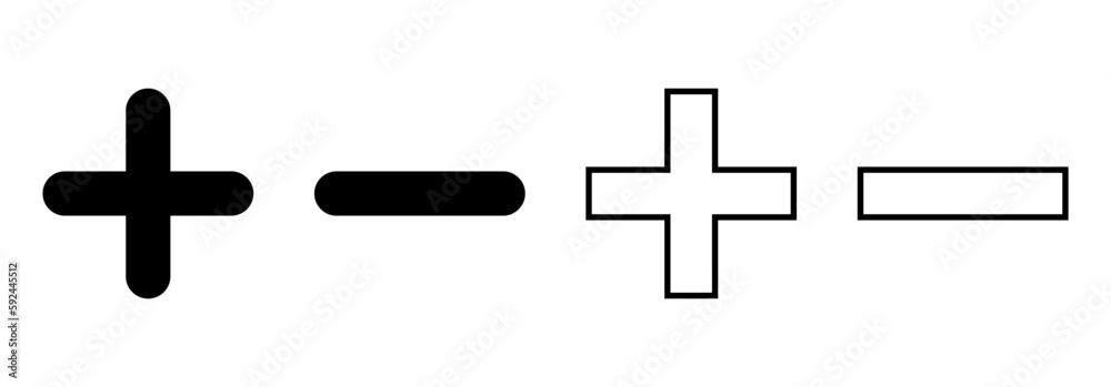 Plus and minus icon vector for web and mobile app. plus sign and symbol ...