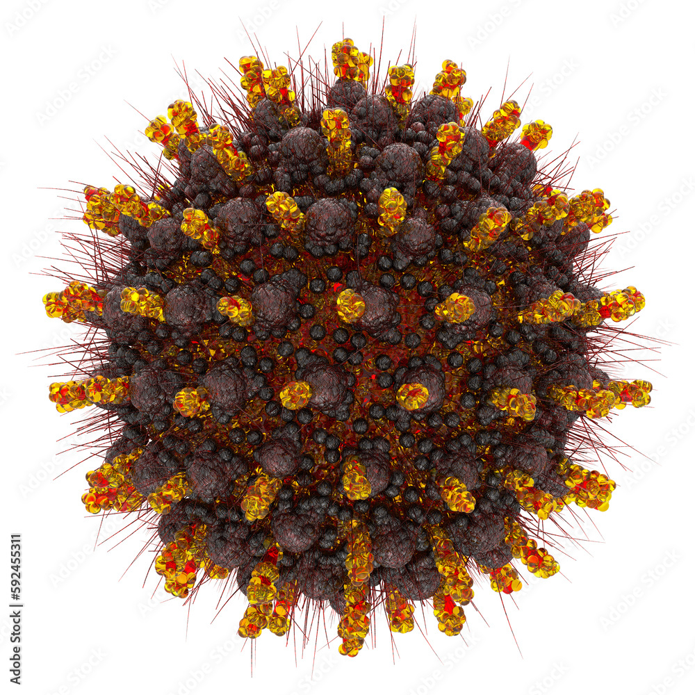 Coronavirus 2019-ncov flu infection 3D medical illustration ...