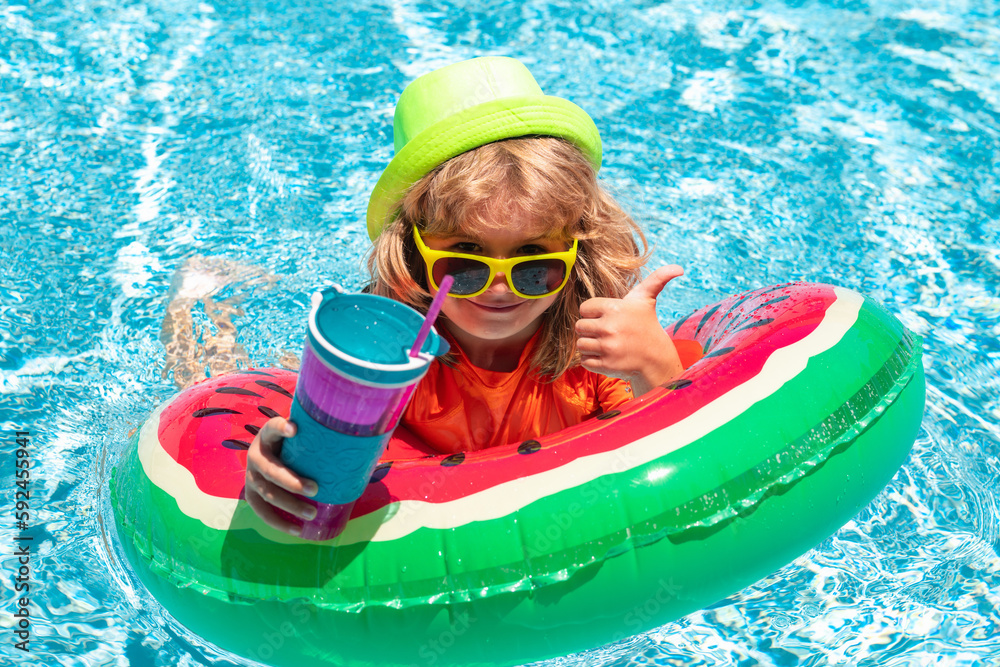 Children in the swimming pool. Healthy kids lifestyle. Happy kid ...
