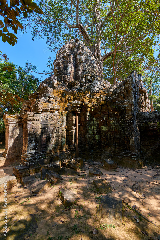 Ta Som temple Khmer temple at Angkor Thom is popular tourist attraction ...