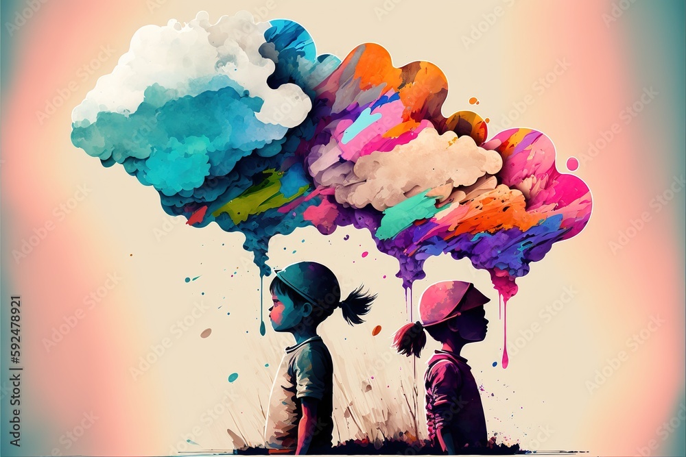 Imagination and artistic ability of children in creative abstract ...