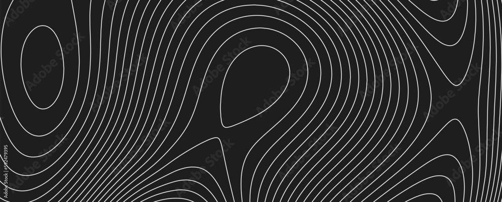 Terrain topographic map concept. Mountain height contour lines ...