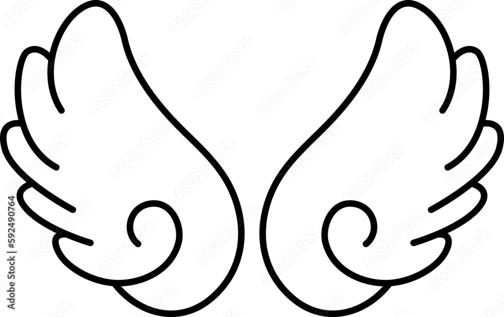 Cute Wing Stock Vector | Adobe Stock
