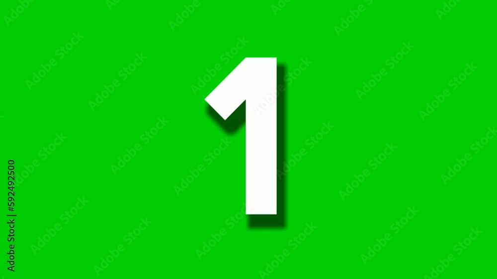 Number one 1 cartoon animation green screen.4k cartoon video number ...