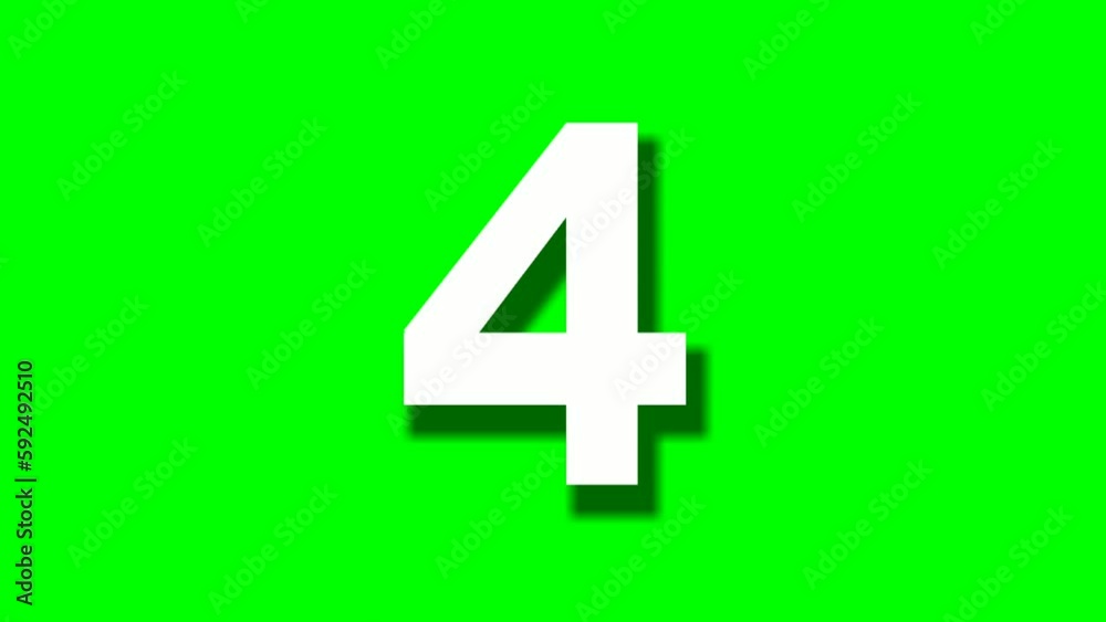 Number four 4 cartoon animation green screen.4k cartoon video number ...