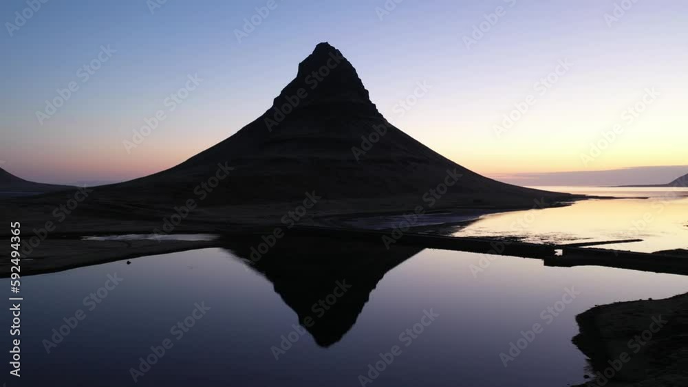 Kirkjufell iconic mountain on Snaefellsnes peninsula, Iceland, featured ...