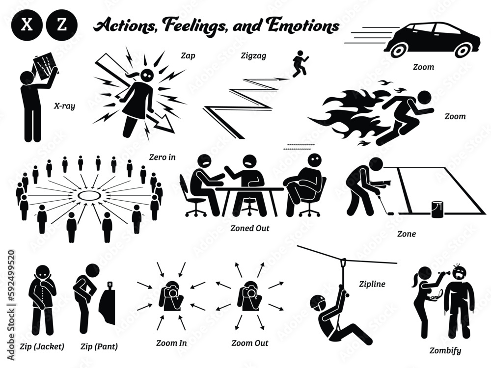 Poster Stick figure human people man action, feelings, and emotions ...