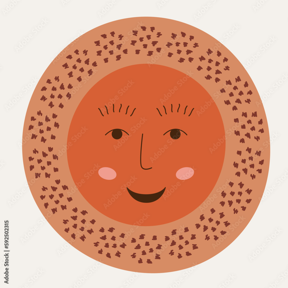 Vetor de Cartoon avatar, man odd appearance. Funny face, roundish ...