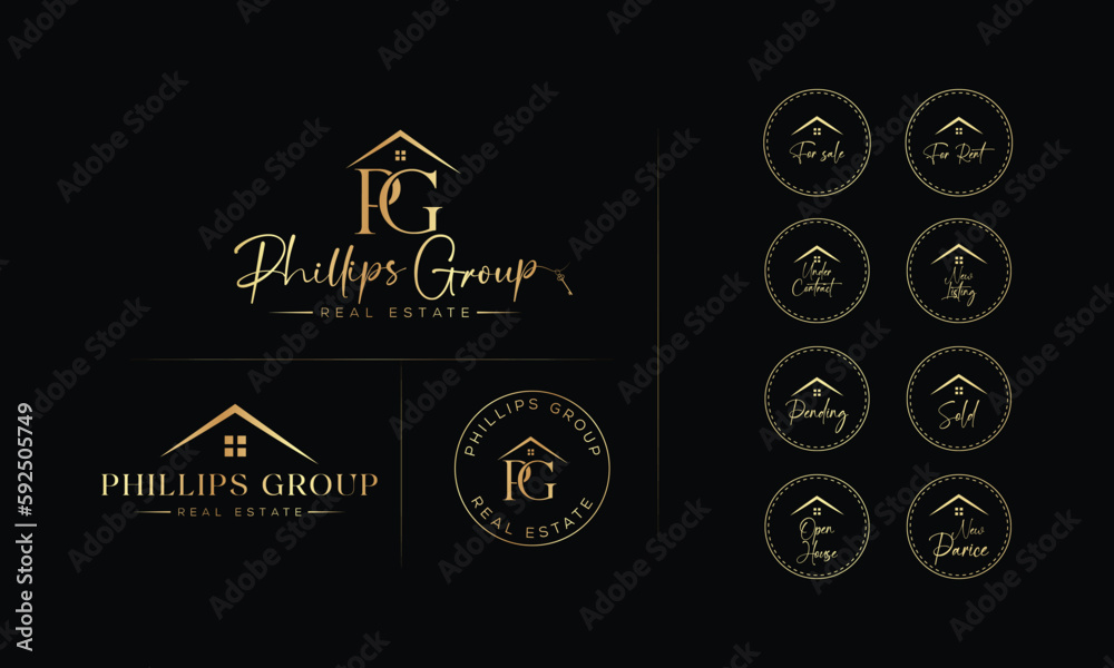 Real estate logo. Realtor logo. property logo design vector template ...