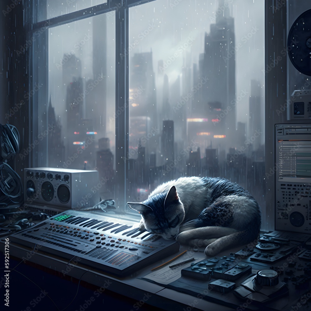 hyper realistic professional photo quality cyberpunk electronic music ...