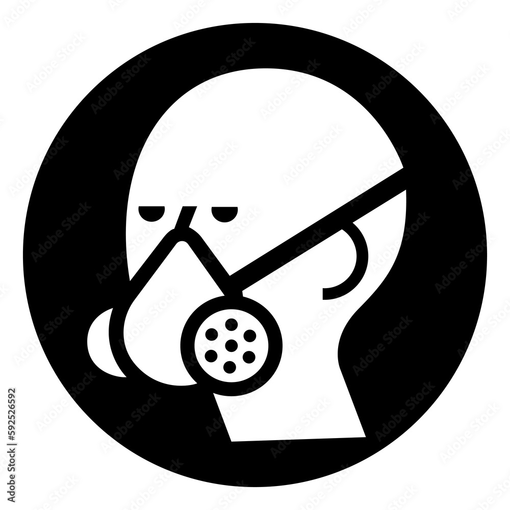 Wear Respiratory Protection Symbol Sign,Vector Illustration, Isolated ...