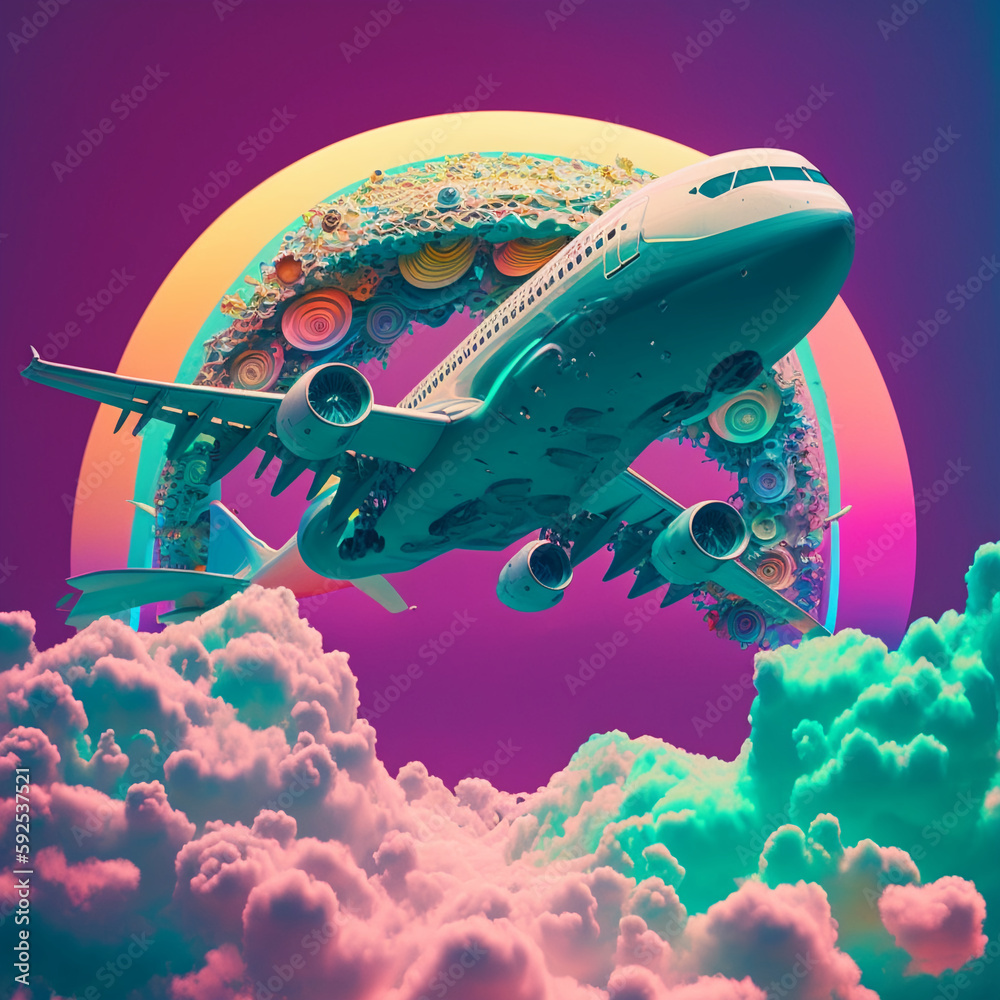 beautiful photography psychedelic spaces flying plane, inspired by ...