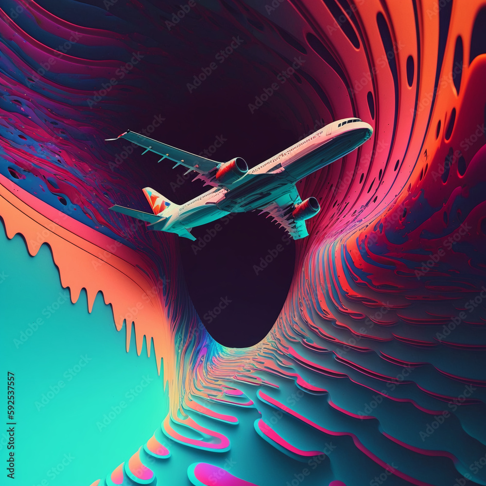 beautiful photography psychedelic spaces flying plane, inspired by ...