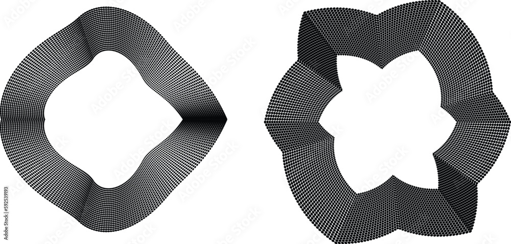 Abstract oval Lines Background with geometric circles . Vector rotating ...