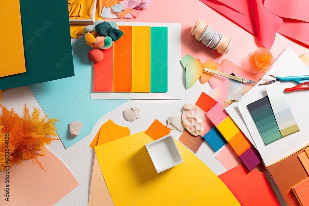 vibrant color palette with bold and bright colors, accompanied by clean ...