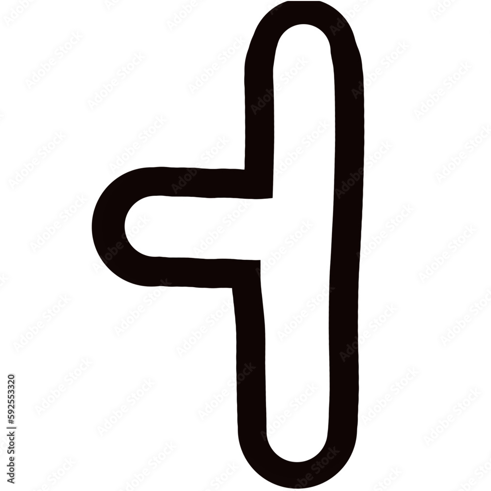 Hangeul korean alphabet drawing Stock Illustration | Adobe Stock