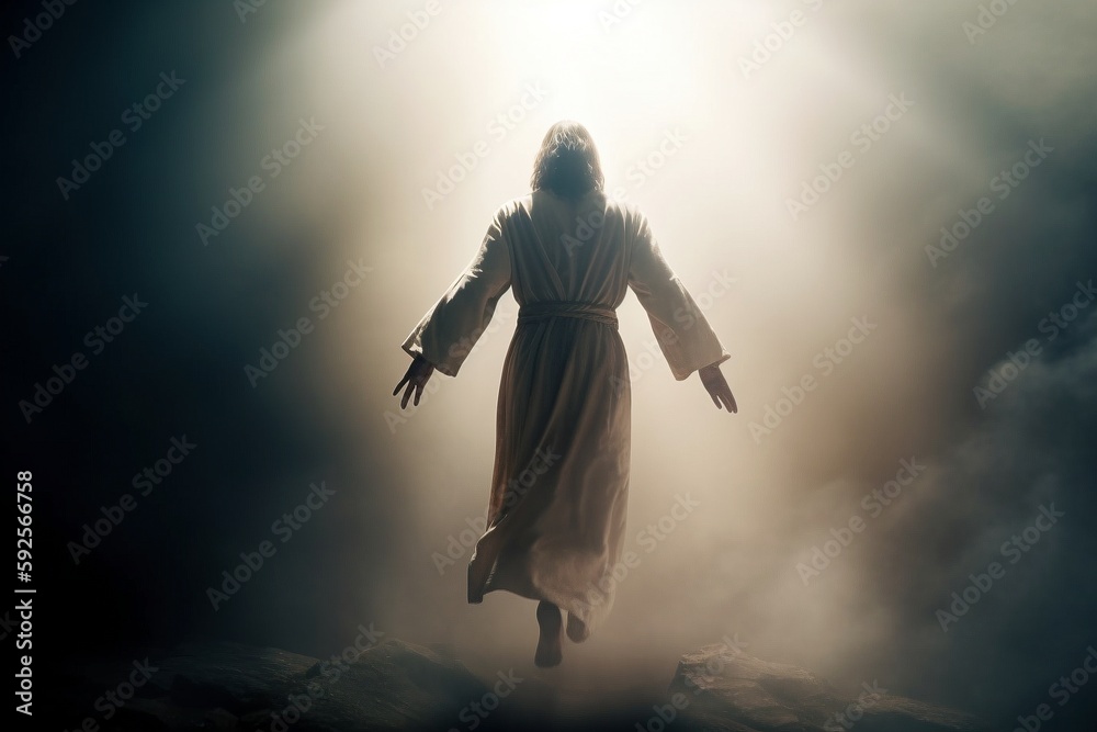The Descent of Jesus Christ, Divine Scene, Generated by AI Stock ...