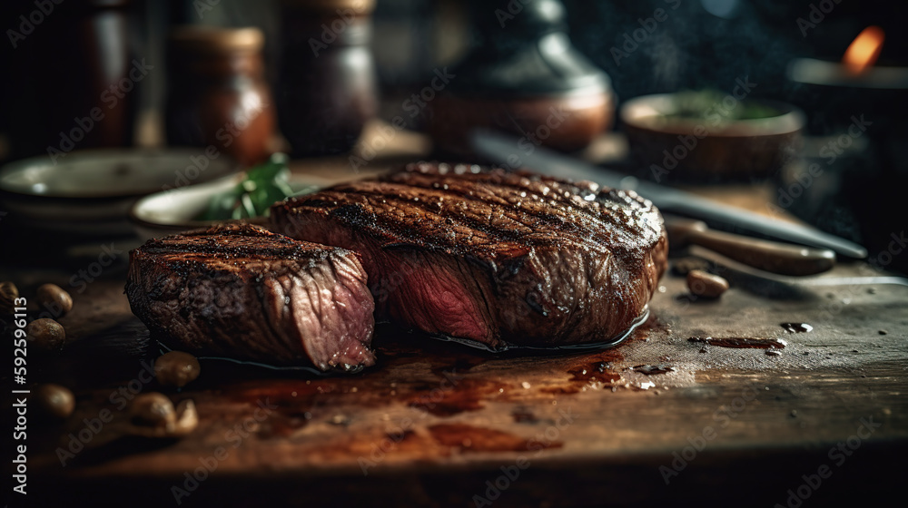 Steak Cinematic Color Grading Portrait Photography With Generative AI ...