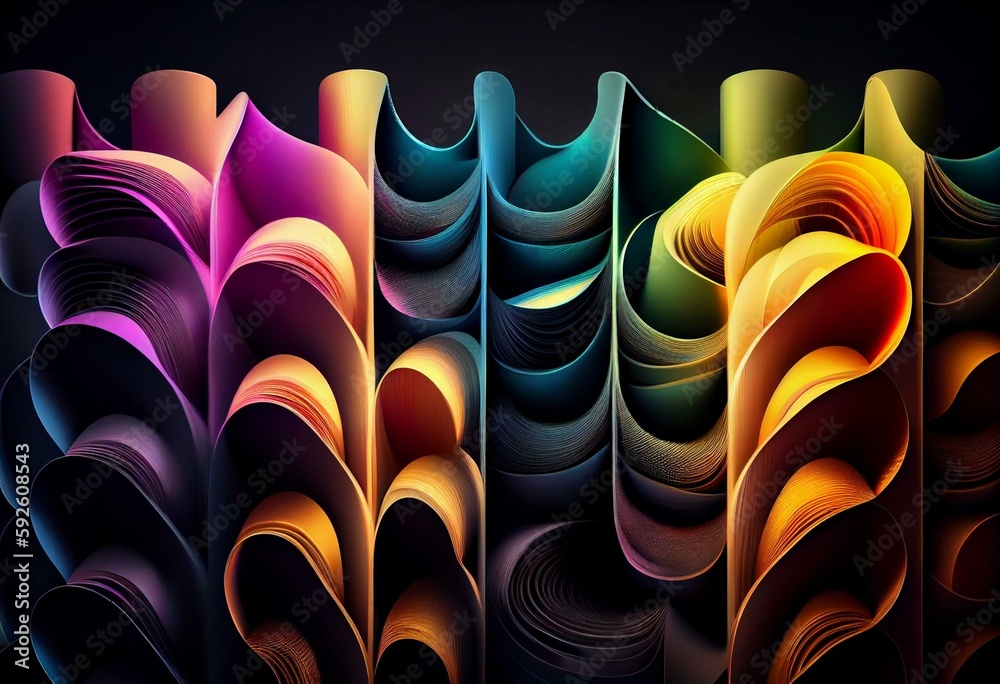 Abstract illustration of parallel propagation of waves of different ...
