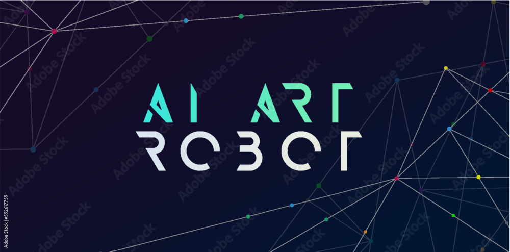 Artificial intelligence text effect, editable technology and science ...