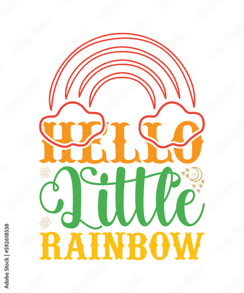 Hello little rainbow T-Shirt Rainbow Friends SVG, Rainbow friends PNG ...