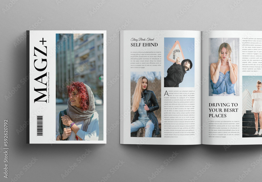 Magazine Template Stock Template | Adobe Stock