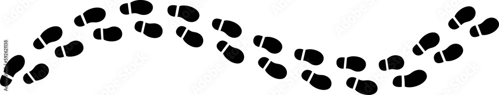 Footprint icon in png. Footstep symbol. Foot print in black. Human foot ...