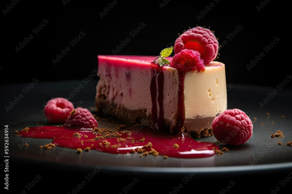 Raspberry Cheesecake, Cheesecake Pastry, Cream Cheese Dessert, Abstract ...