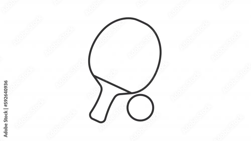 Sports games line animation. Hit and catch ball. Ping pong and tennis ...