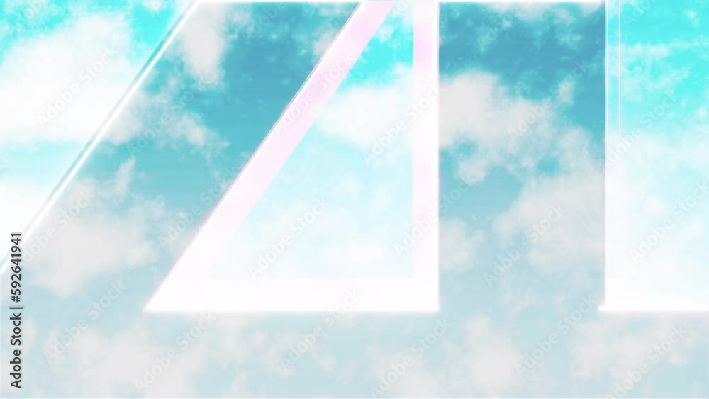 Five second Countdown Timer with blue sky abstract background. five to ...