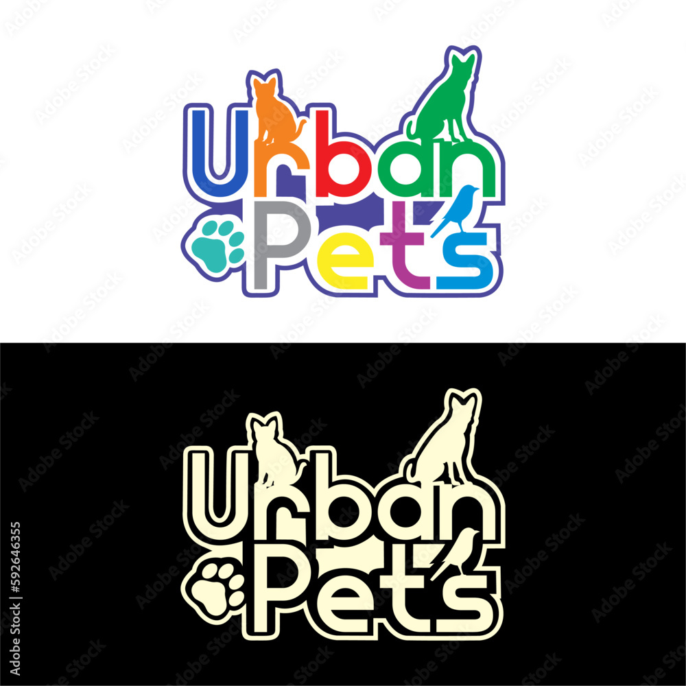 Design illustrator urban pets full color, suitable for clothing / t ...