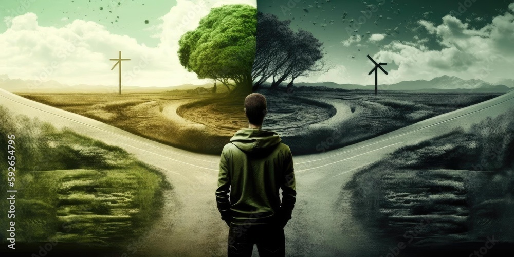 Two Paths In Life Good And Bad