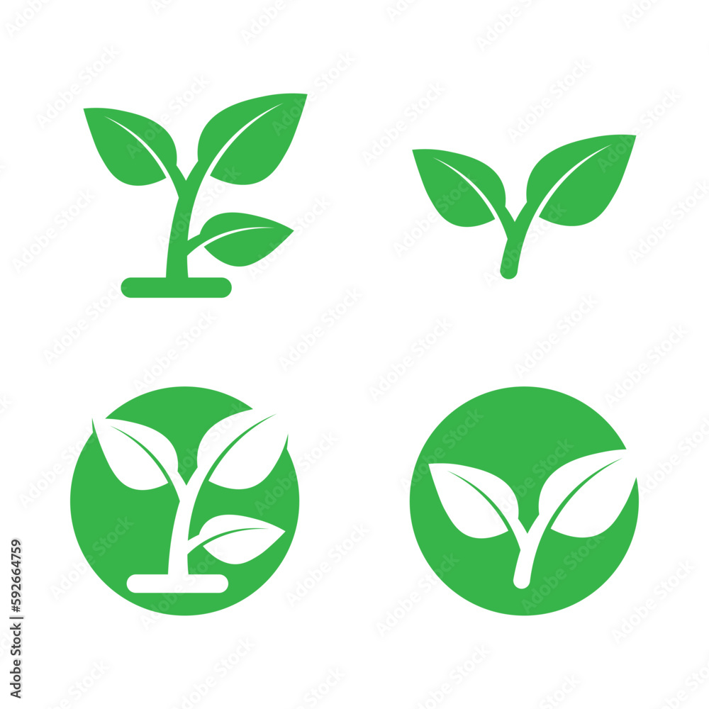 Tree logo icon vector illustration design.Vector silhouette of a tree ...