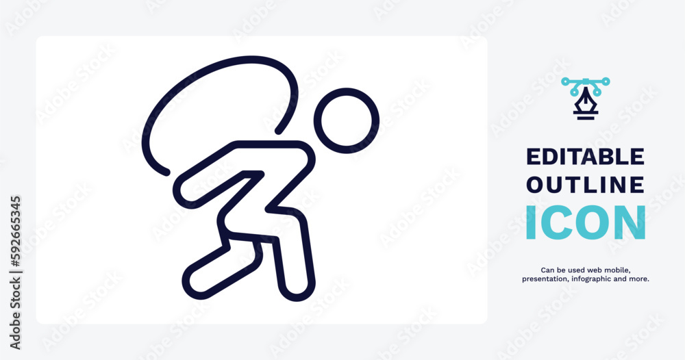 burden icon. Thin line burden icon from people and relation collection ...