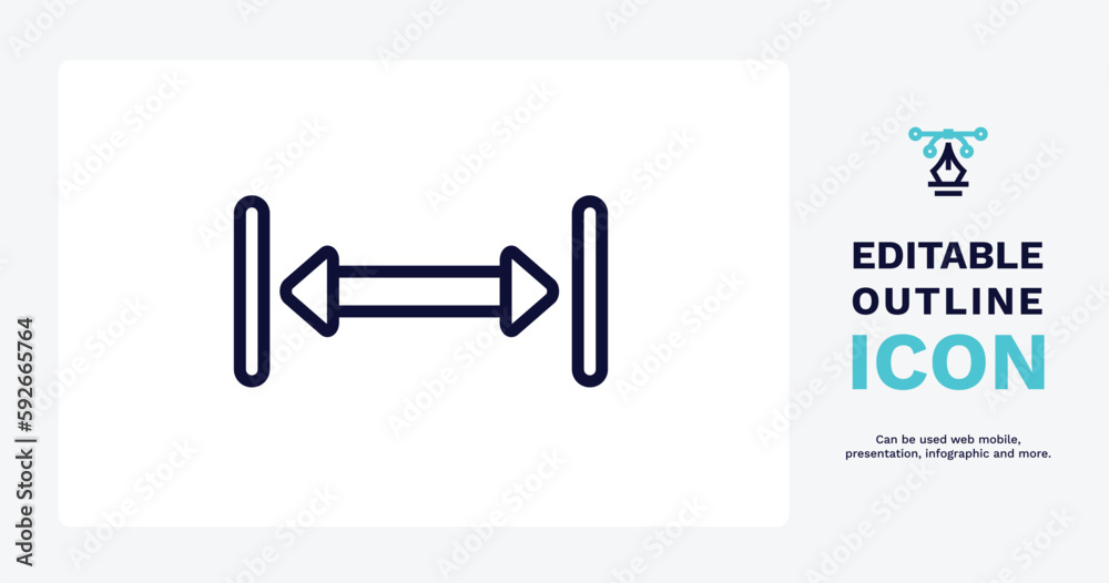 gap icon. Thin line gap icon from user interface collection. Outline ...