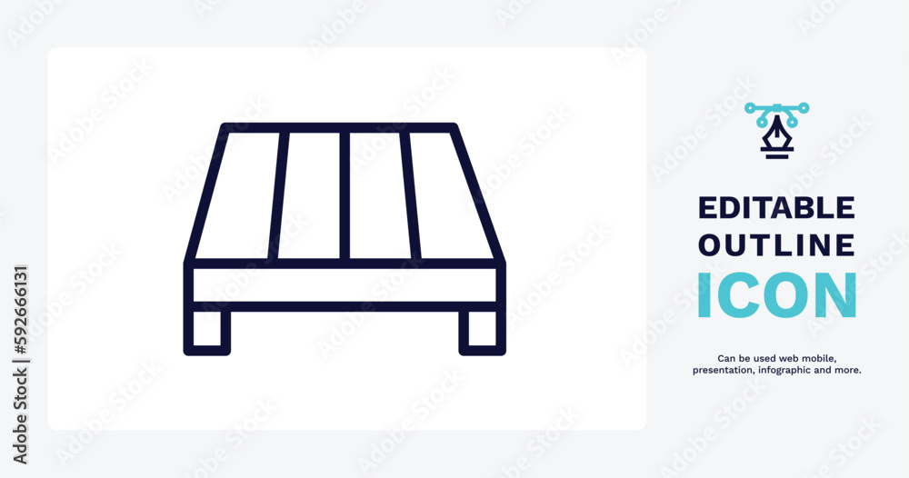 pallet icon. Thin line pallet icon from delivery and logistics ...