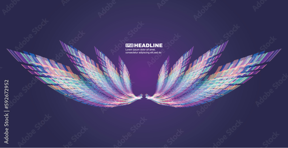 Color blocks form the background of the Flying Wings Internet ...