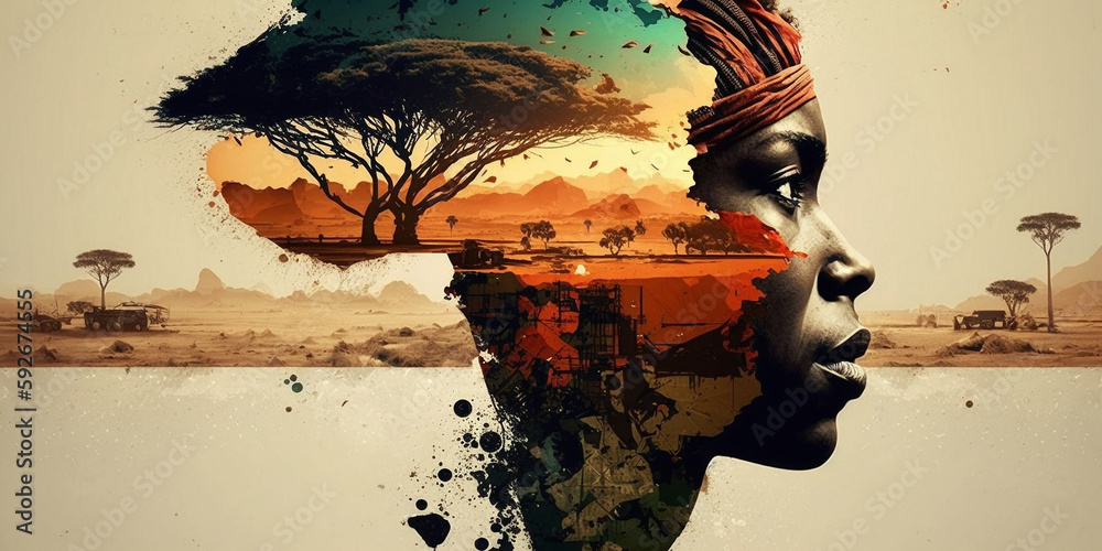 Africa Day. Happy African Freedom Day and Liberation Day. Selective ...