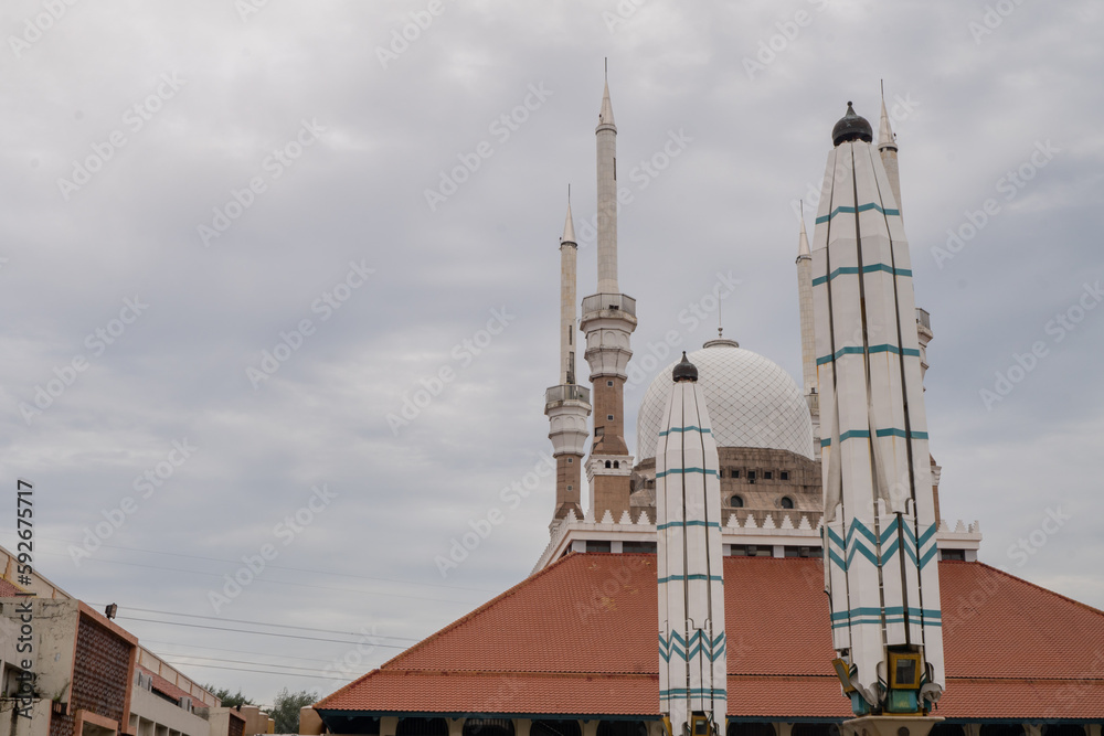 Great mosque on the Semarang Central Java, when day time with cloudy ...