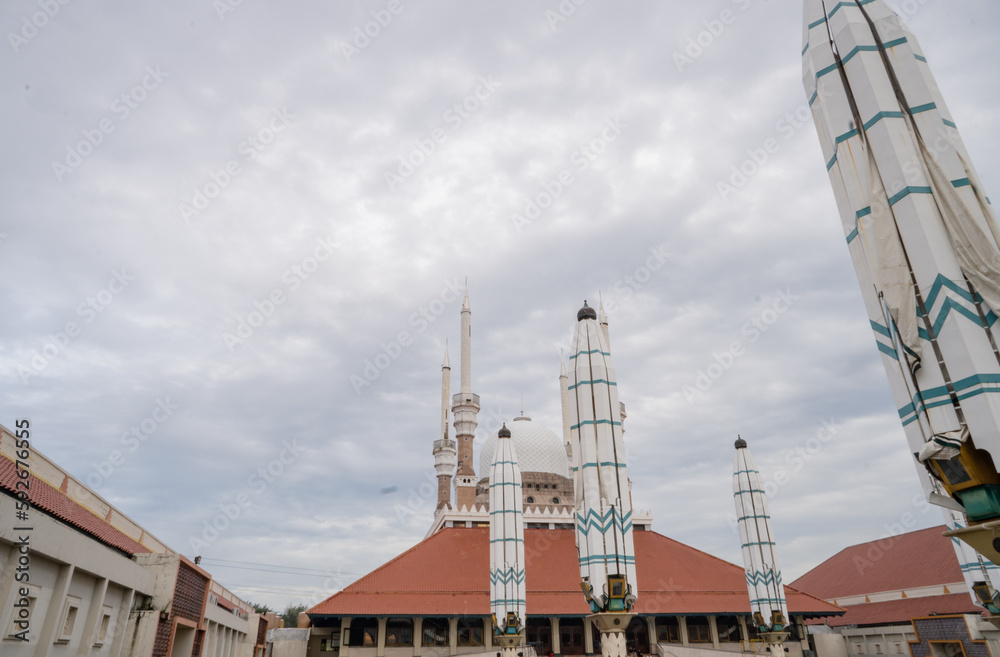 Great mosque on the Semarang Central Java, when day time with cloudy ...