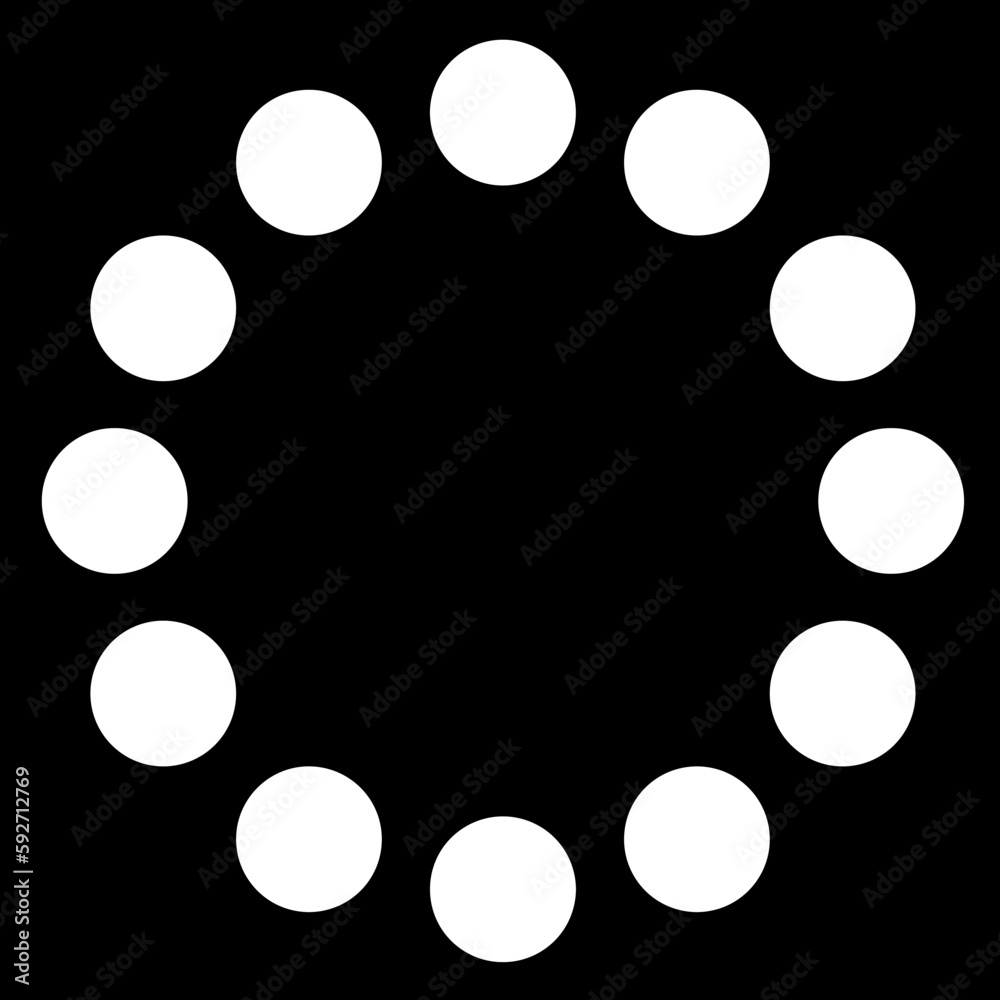 Circle made of circles vector image represents the concept of time ...