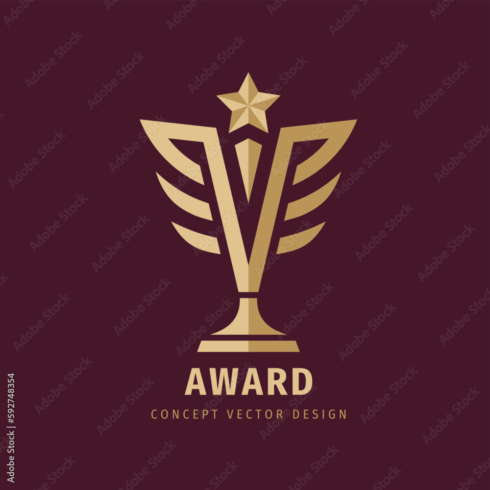 Winner award cup concept business logo design. Contest championship ...