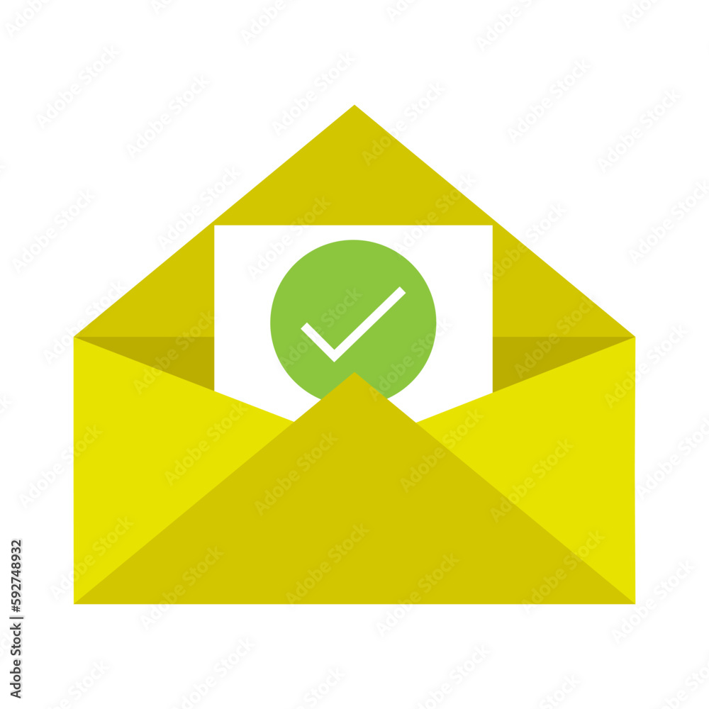 Email message sent successfully. Open mail Envelope with incoming ...