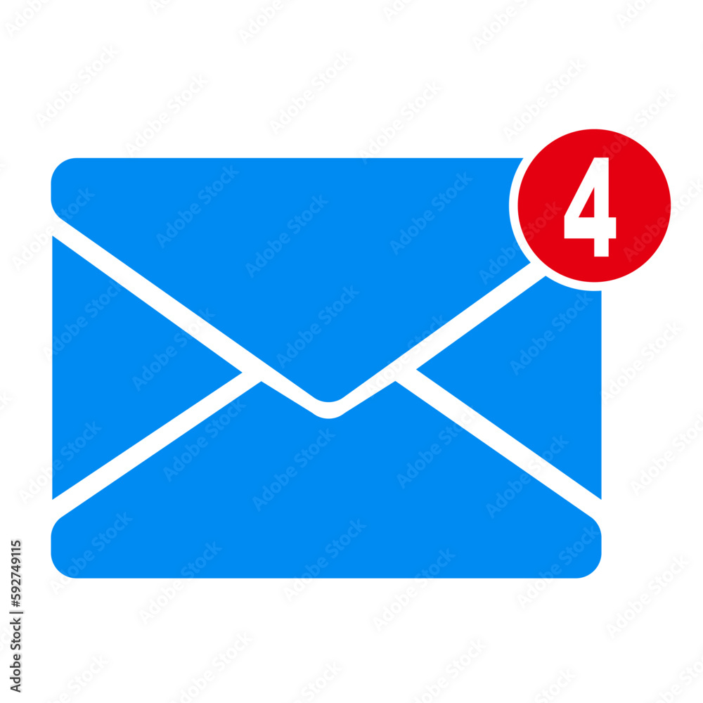 New incoming messages with notification icon. Open mail Envelope with ... New incoming messages with notification icon. Open mail Envelope with ...