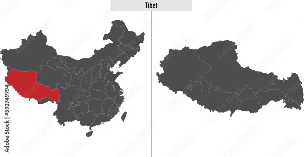 Detailed Map Of Tibet