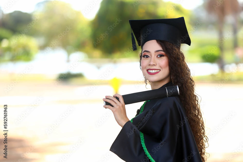 girl graduating, woman graduating, graduation, smiling, celebration ...