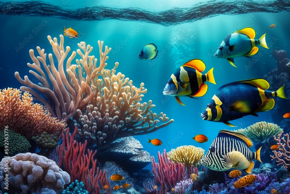 Colorful Coral Reef Wallpaper