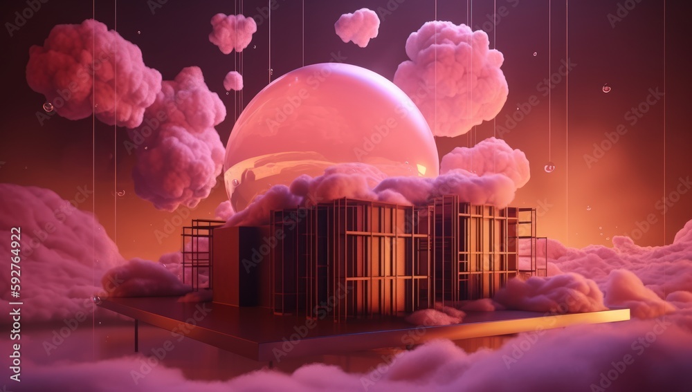 Data Center Server Room Datacenter Big Data Center Cloud Computing Concept Generative Ai
